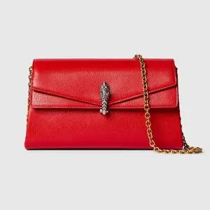 Gucci Dionysus Small Shoulder Bag In Leather - Red