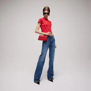 Gucci Dionysus Small Shoulder Bag In Leather - Red