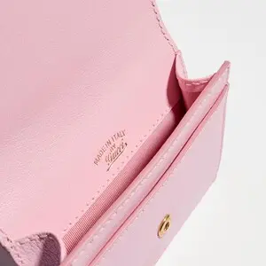 Gucci Card Case With Bamboo Leather - Pink