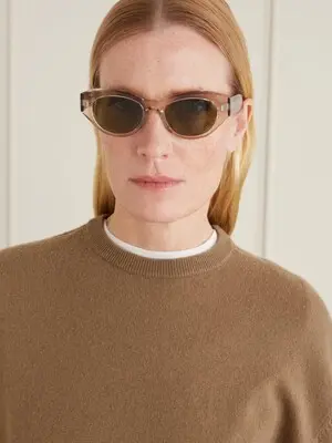Oliver Spencer Lerrue Cat Eye Acetate Sunglasses - Neutrals