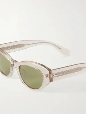 Oliver Spencer Lerrue Cat Eye Acetate Sunglasses - Neutrals