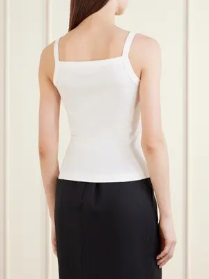 FLORE FLORE May Organic Cotton-jersey Tank - White