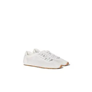 Miu Miu Plume Mesh Fabric Sneakers - White