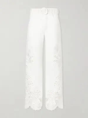Women's Belt White Jeans
