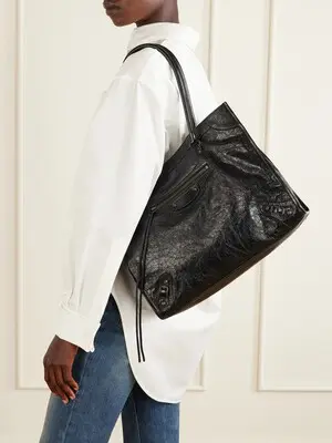 Balenciaga Le City Medium Leather Tote - Black