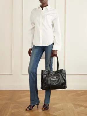 Balenciaga Le City Medium Leather Tote - Black