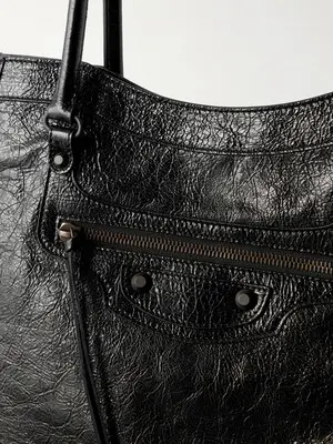 Balenciaga Le City Medium Leather Tote - Black