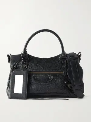 Balenciaga Le City First Leather Shoulder Bag - Black