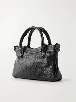 Balenciaga Le City First Leather Shoulder Bag - Black