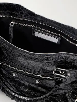 Balenciaga Le City First Leather Shoulder Bag - Black