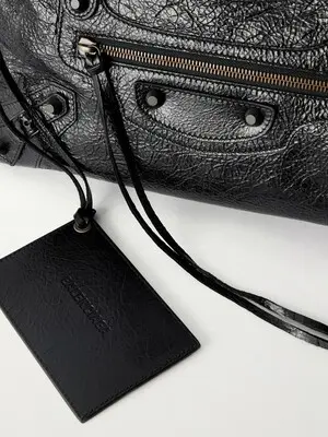 Balenciaga Le City First Leather Shoulder Bag - Black