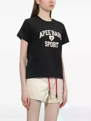 AAPE BY *A BATHING APE Logo Print Crew Neck T-shirt