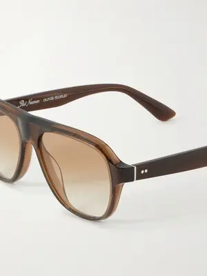 Oliver Spencer Aviator-style Acetate Sunglasses