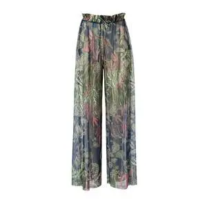 RODA SMARTSWIMWEAR Botanicum Printed Mesh Beach Pants - Black