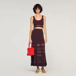 Sandro Studded Crochet Bag