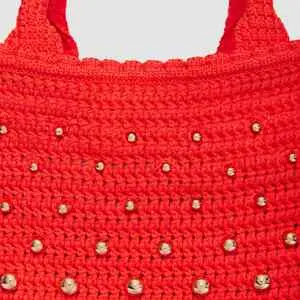 Sandro Studded Crochet Bag