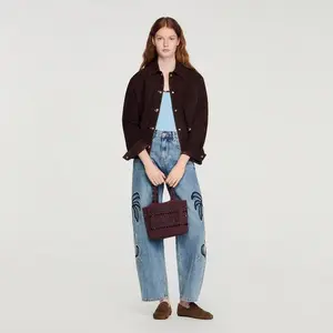 Sandro Beaded Crochet Bag
