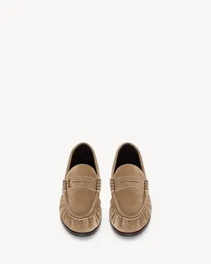 Saint Laurent Le Loafer Supple Suede - Nude