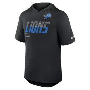 Nike Detroit Lions Nfl Dri-fit Hooded T-shirt - Black
