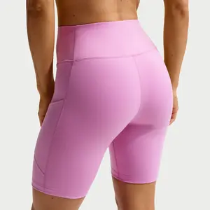 Nike High-waisted 8" Biker Shorts With Pockets - Purple