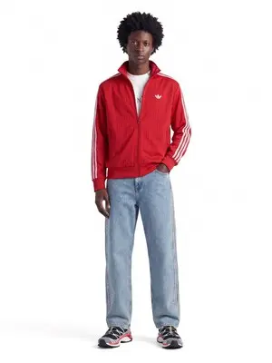 Adidas Firebird Zip Hoodie - Red