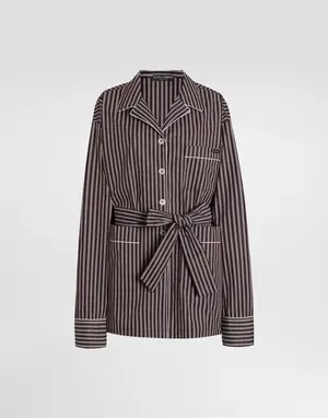 Dolce & Gabbana Striped Poplin Vanity Shirt - Multicolor