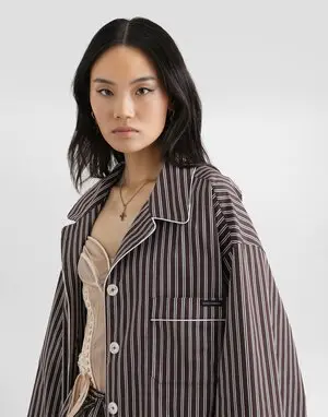 Dolce & Gabbana Striped Poplin Vanity Shirt - Multicolor