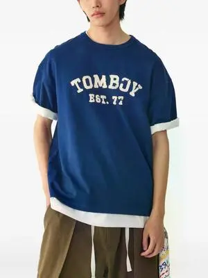 STUDIO TOMBOY Logo-embroidered T-shirt