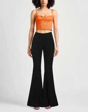 Amen Flared Polyester Crepe Trousers