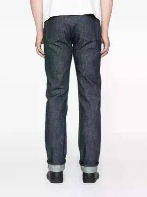 Naked & Famous Denim Weird Guy Greencast Stretch Selvedge Jeans - Blue