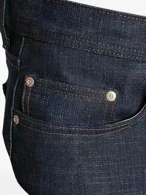 Naked & Famous Denim Weird Guy Greencast Stretch Selvedge Jeans - Blue