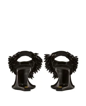 Balmain Beaded Wedge Sandals