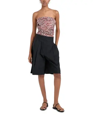 Proenza Schouler White Label Strapless Printed Top - Rust/cream