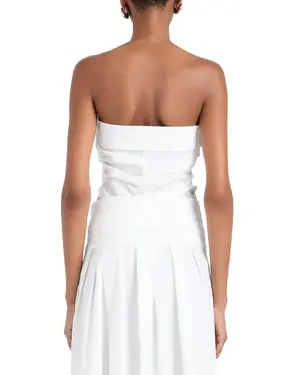 Proenza Schouler White Label Strapless Poplin Top - White