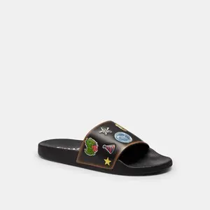 COACH Women's Leather Slide Sandals