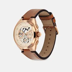COACH Jackson Chronograph Watch - Saddle