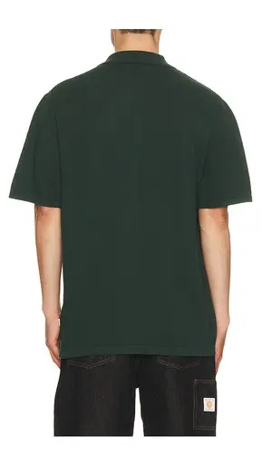 RHYTHM Textured Knit Shirt In Dark Green