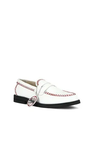 DUKE + DEXTER Wilde Dexter Baseball Penny Loafer - Cream