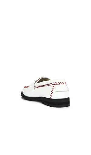 DUKE + DEXTER Wilde Dexter Baseball Penny Loafer - Cream