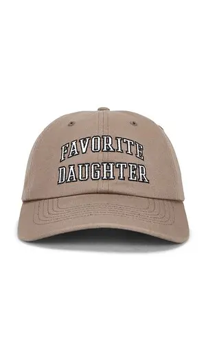 FAVORITE DAUGHTER The Collegiate Logo Baseball Cap - Oatmeal