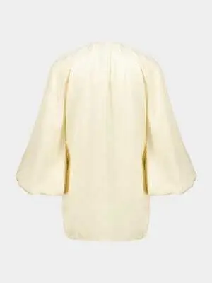 Johanna Ortiz Ecru Jacquard Viscose Top