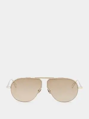 AHLEM Laplace Aviator Sunglasses - Brown