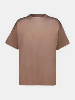 Fear Of God Dune Pearl Cotton Rayon Washed T-shirt - Brown