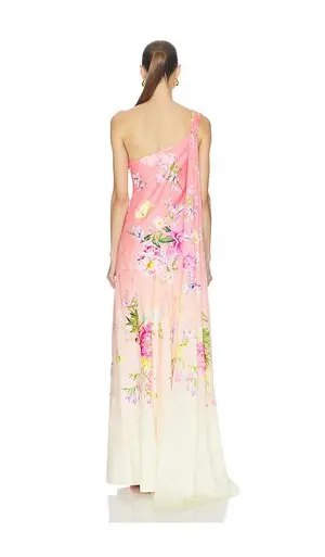 Hemant & Nandita One Shoulder Sash Dress - Multi