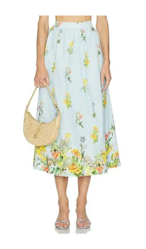 Hemant & Nandita Floral Skirt - Blue