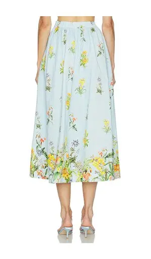 Hemant & Nandita Floral Skirt - Blue