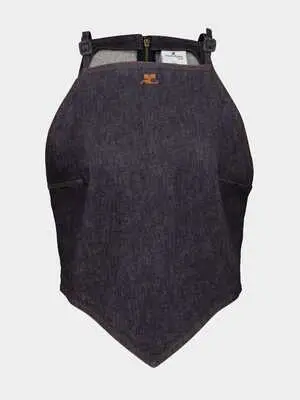 COURREGES Courrèges Brut Pointy Denim Tank Top Grey