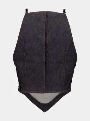COURREGES Brut Pointy Denim Tank Top - Grey