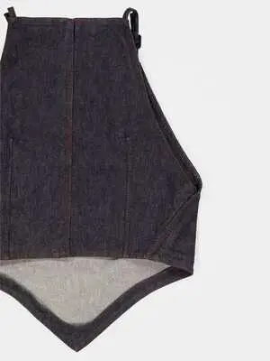 COURREGES Brut Pointy Denim Tank Top - Grey