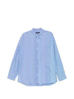 Comme Des Garçons Striped Cotton Shirt - Blue